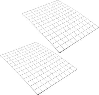 BESPORTBLE 2 St&uuml;ck Draht Wandgitter 485X375cm aus Eisendraht Wei&szlig; Multifunktionales Fotodisplay f&uuml;r Kindergarten Wanddeko und Aufbewahrung in Superm&auml;rkten