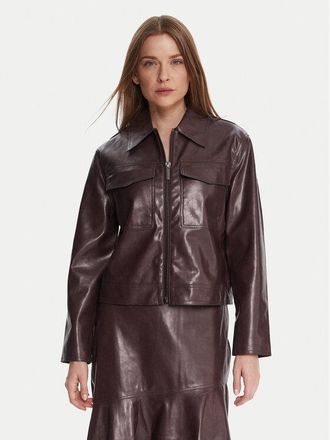 French Connection Jacke aus Kunstleder Price 75ZAL 60 Dunkelrot Regular Fit