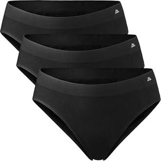 Danish Endurance Culottes en Fibre de Bambou Stretch, Slips Ultra Doux & Confortables, Femme, Lot de 3, Noir, XL/XXL