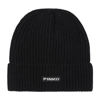Pinko Stilvolle Lambkin Beanie M&uuml;tze - - Accessories - Damen - Schwarzk - ONE SIZE