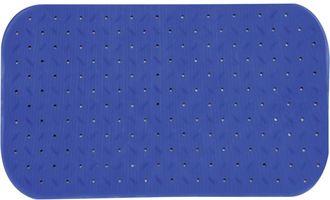 MSV Premium Duschmatte Badematte Badewannenmatte Badewanneneinlage antibakteriell rutschfest mit Saugnäpfen-Blau-duftet nach Rosen-ca. 36 x 65 cm-waschbar