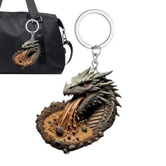 Generico Dragon du Dragon Respiration: Pendentif Dragon Crachant le Feu | Souvenir de nouveaut&eacute; &agrave; collectionner pour sacs, sacs &agrave; dos et cl&eacute;s, cadeau de cr&eacute;atu