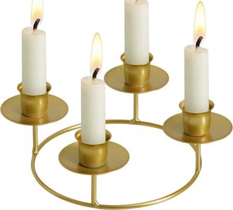 Generico Kerzenhalter zur Dekoration, runde Tischdekoration, Advents-Kerzenhalter, Weihnachtsdekoration, f&uuml;r Haus, K&uuml;che, Wohnzimmer, Bauernhof, Kamin, Restaur