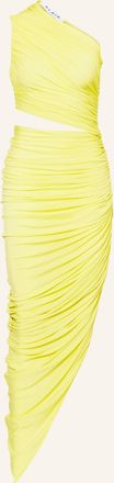 Alaia Alaïa One-Shoulder-Kleid Mit Cut-Out gelb