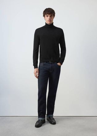 Mango Pull-over 100 % laine m&eacute;rinos col montant noir - Homme - XXL - MANGO MAN