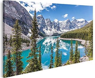 Islandburner Tableau Tableaux Lac de moraine dans le parc national de Banff Rocheuses canadiennes Canada Cadre sur Toile Impression Photo Affiches