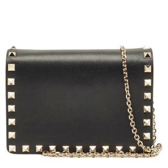 Valentino Pochette en cuir Pre-owned - Femme - Pre-owned - Noir - Taille: ONE Size