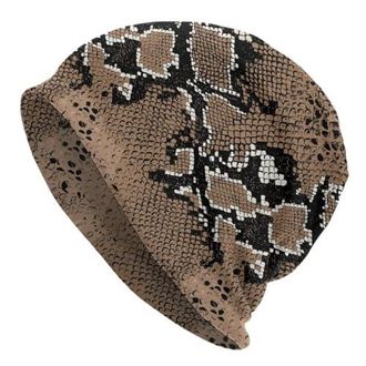 Generic Casquettes de Baseball pour Hommes Hommes, Chapeaux de Casquette en Peau de Serpent &agrave; Motif Chapeaux en Tricot Hip-hop pour Femmes Hommes Chaud Hiver 