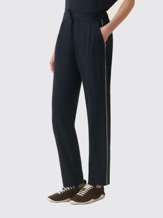 Fabiana Filippi Pantalon droit taille haute avec cordon de serrage et bijou