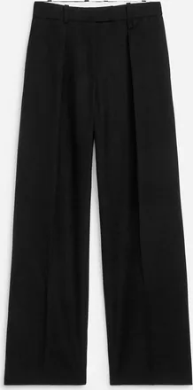 Arket Hose Mit Hohem Bund Und Falten -Schwarz