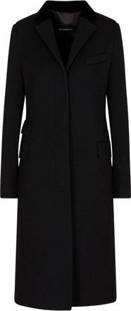 Emporio Armani Femme, Manteaux, Noir, Taille: 40 FR Manteau crois&eacute; en laine