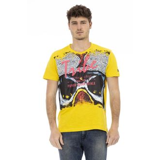 Trussardi Homme, Tops, Jaune, Taille: M T-shirt décontracté à col rond