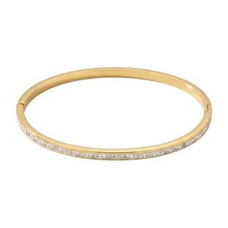 Dansk Copenhagen Joy Bangle &Eacute;tanche Fin en CZ - Femme - Accessoires - Jaune - Taille: ONE Size
