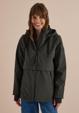 Cecil Softshelljacke CECIL, Damen, Gr. XXL (46), gr&uuml;n (olive night), Softshell, Obermaterial: 92% Polyester, 8% Elasthan. Futter: 100% Polyester, unifarben,