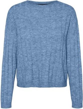 Vero Moda Vmwilla Ls Pull &agrave; col Rond GA Boo Tricot, Allure/d&eacute;tail : m&eacute;lang&eacute;, M Femme