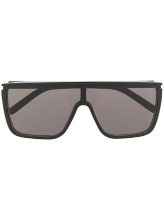 Saint Laurent Eyewear Sonnenbrille im Oversized-Look - Schwarz