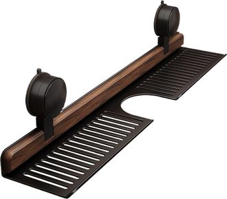 Generico Wandregal für Wandmontage, mit Halterung für Wasserhahn, Aufbewahrung ohne Bohren, für Bürste, Make-up, Duschpapier, Haus, Küche