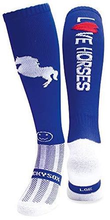 Wackysox Chaussettes de sport &eacute;questres Love Horses, chaussettes d&eacute;quitation pour homme et femme, chaussettes longues rembourr&eacute;es thermiques pour &eacute;quitation, c