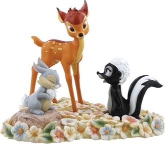 Disney Enchanting Disney A28730 Pretty Flower - Bambi, Thumper und Flower Figurine, Resin, Multicolour, 20 x 25 x 17 cm