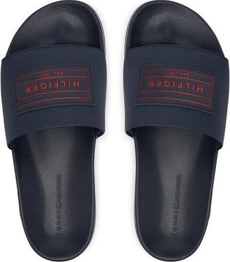 Tommy Hilfiger Pantoletten Patch Pool Slide FM0FM06008 Dunkelblau