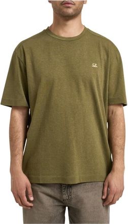 C.P. Company C.p. Company, Homme, Tops, Vert, Taille: M T-shirt &agrave; Col Rond