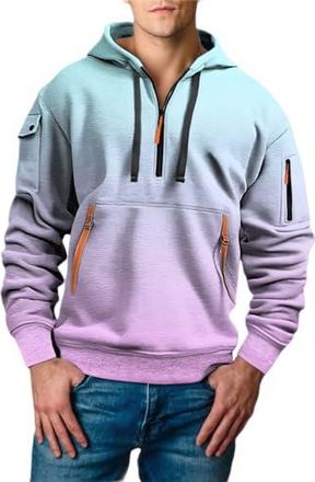 Generic Sweat à capuche floral 3D pour homme, automne hiver imprimé graphique haut casaul manches longues sweat à capuche, rose, 3XL