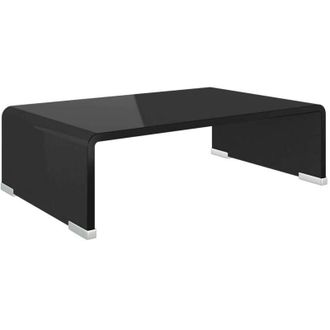vidaXL Vidaxl - Meuble TV/support pour moniteur 40x25x11 cm verre noir