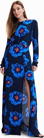 Desigual Vest_Mercedes 5001 Marino Robe décontractée, Bleu, Taille S Femmes