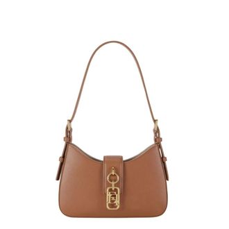 Elisabetta Franchi Femme, Sacs, Brun, Taille: ONE Size Petit sac Hobo avec breloque