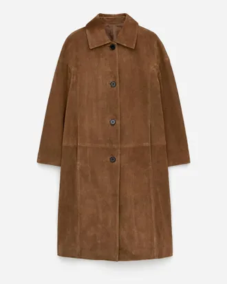 Arket Veloursledermantel -Gelb