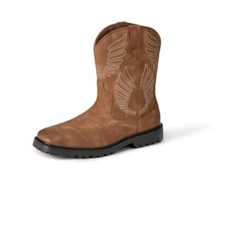 Amazon Essentials Herren Western-Cowboystiefel Mit Eckiger Zehenpartie, Bräunen, 41.5 EU