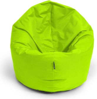 BuBiBag Sitzsack für Kinder und Jugendliche - Indoor Outdoor Bodenkissen, Sitzkissen oder als Gaming Sitzsack, geliefert mit Füllung (100cm Durchmesser, kiwig