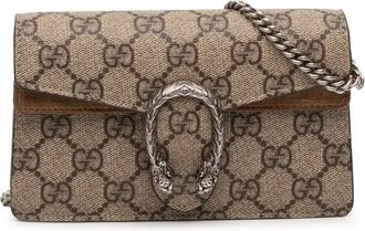 Gucci 2016-2025 Mini GG Supreme Dionysus crossbody bag - Braun