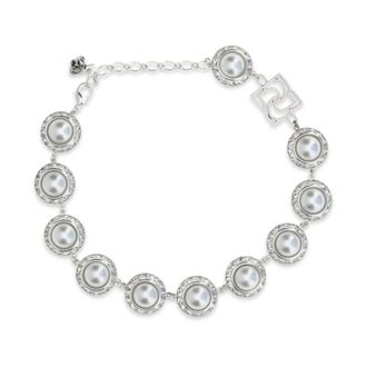 Magda Butrym Perlen- und Kristall-Gliederhalskette - - Accessories - Damen - Grau - ONE SIZE