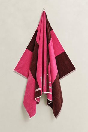 GANT Wohnaccessoires Strandtuch mit Blockstreifen (100x180) BRIGHT FUSCHIA
