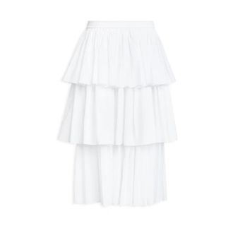 Alaia Rock aus durchbrochener Baumwolle mit R&uuml;schen - - Skirts - Damen - Wei&szlig; - XS