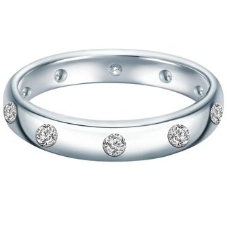 Trilani Ring - Sterling Silber Ring Zirkonia - Gr. 50 - in Silber - f&uuml;r Damen