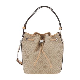 Tory Burch T Monogram Mini Bucket Bag - - Bags - Damen - Beige - ONE SIZE