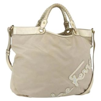 Ferragamo Sac &agrave; main en nylon Pre-owned - Femme - Pre-owned - Beige - Taille: ONE Size