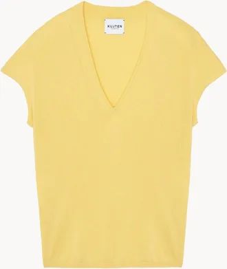 Kujten Top col V cachemire et soie - Top Julian