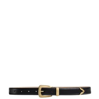 Khaite Femme, Accessoires, Noir, Taille: 80 CM Ceinture en Cuir Noir avec Boucle Bijou