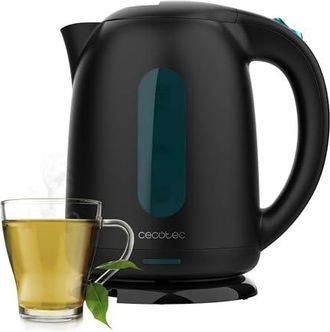 Cecotec Wasserkocher Thermosense 180 Black. Elektrischer Wasserkocher mit einem Fassungsvermögen von 1,7 Litern, BPA-frei, mit 2200 W Leistung für eine schnel