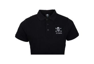 FC St. Pauli Poloshirt FC St. Pauli - Polo Shirt Totenkopf - schwarz