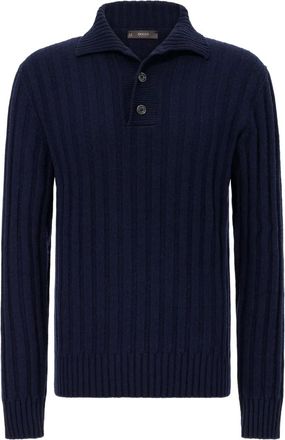 Boggi Milano pull à col polo - Bleu