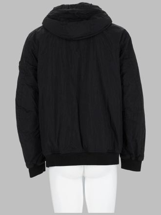 Stone Island Hooded Polyamide Bomber Jacket - Black