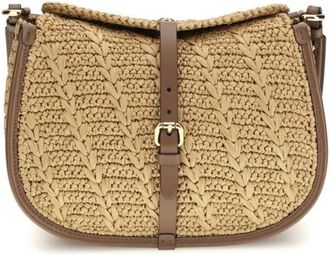 Etro Femme, Sacs, Beige, Taille: ONE Size Sac Bandouli&egrave;re en Raffia avec Finition Textur&eacute;e
