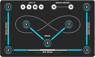 Generic Strickhandling Trainingsmatte - Hockey Indoor Outdoor Hockey, leise rutschfeste Dribbling Board | &Uuml;bungspad, Trainingsger&auml;te | Fu&szlig;ballliebhaber Erwach