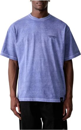 Neighborhood Pigment Dyed Logo T-Shirt - - Tops - Herren - Blau - L