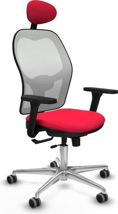 Piqueras y Crespo Ergonomischer verstellbarer Chorquera Stuhl mit 3D-Armen, h&ouml;henverstellbarer Lendenwirbelst&uuml;tze und festem Kopfteil, ausgestattet mit Syncro/Traslack 