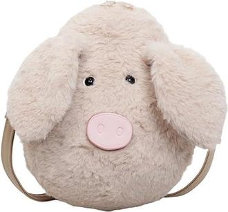 Generic Sac &agrave; bandouli&egrave;re kawaii de grande capacit&eacute;, sac &agrave; bandouli&egrave;re mignon en peluche, sangle r&eacute;glable, petit sac pour t&eacute;l&eacute;phone, sac de voyage, pochette d